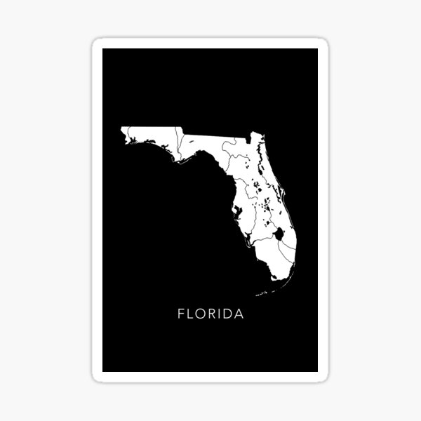 "Map of Florida" Sticker for Sale by By-Danni-Marie | Redbubble