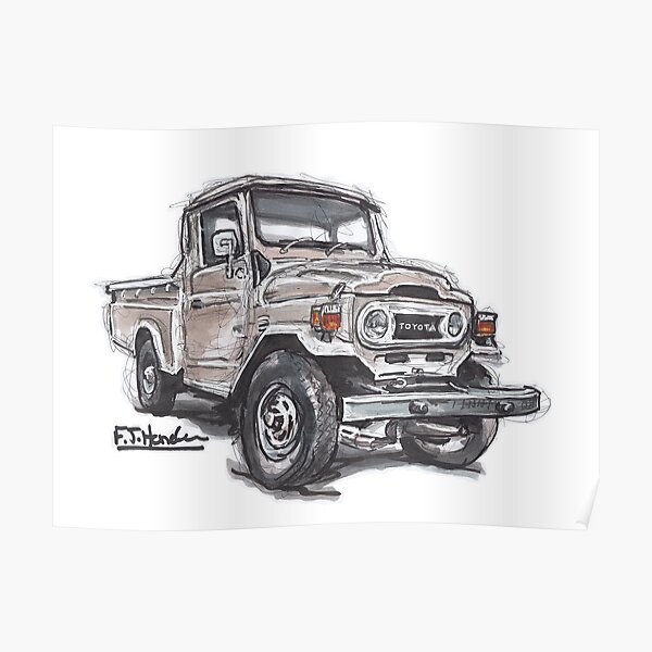 "FJ45 Toyota Land Cruiser" Poster by Francohanekom | Redbubble