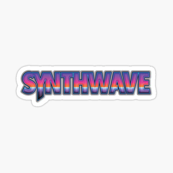 "Synthwave Retro Inspired Synth Music Logo" Sticker for Sale by ...