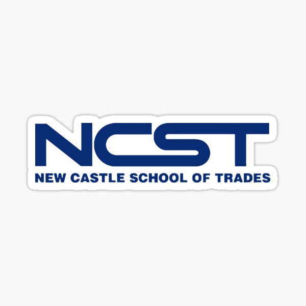 "The New Castle School of Trades (NCST)" Sticker by Marinano | Redbubble