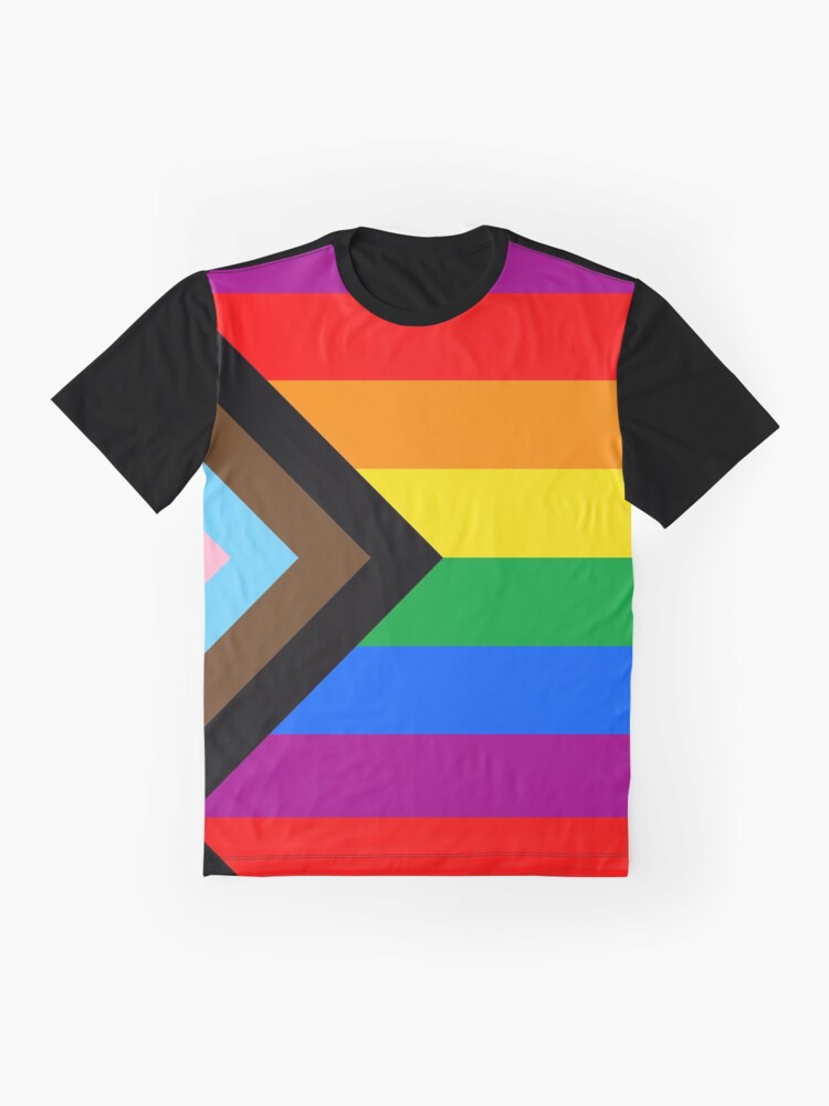 "LGBTQ+ Progress Pride Flag" Graphic T-Shirt for Sale by identipride ...