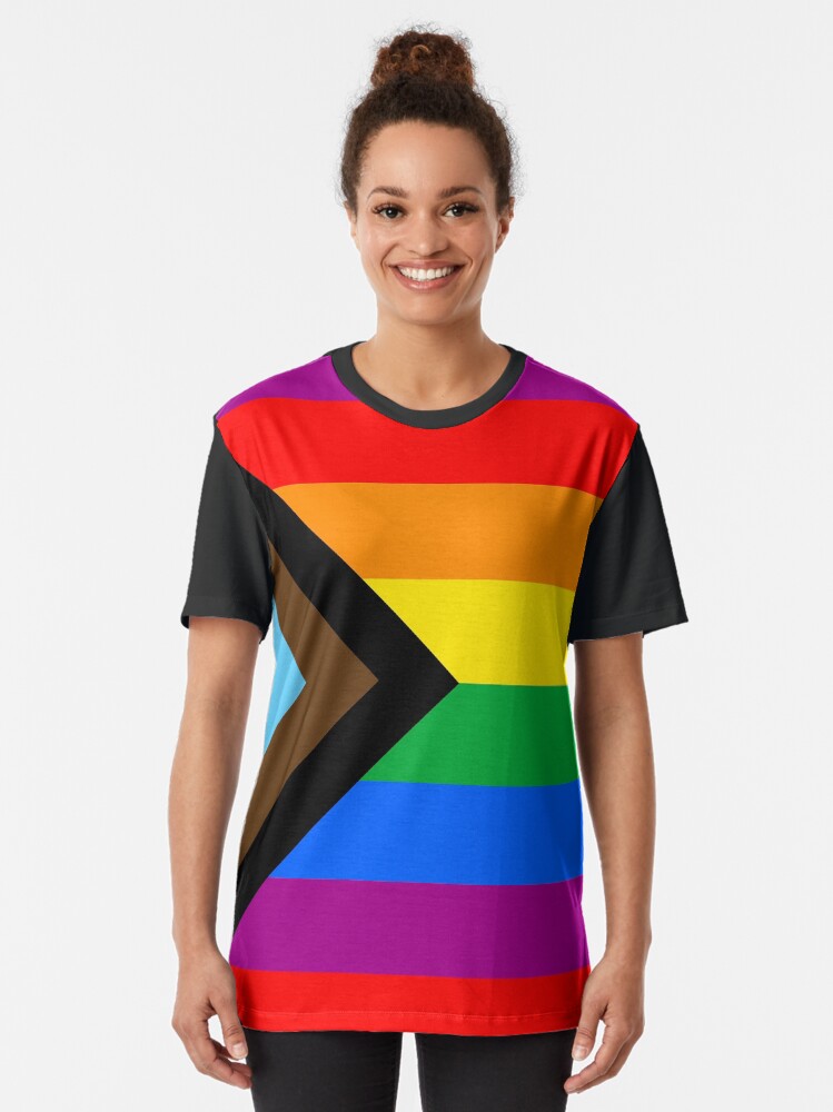 "LGBTQ+ Progress Pride Flag" Graphic T-Shirt for Sale by identipride ...