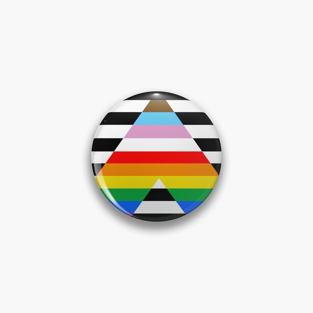 "LGBTQ+ Ally Progress Pride Flag" Pin for Sale by identipride | Redbubble