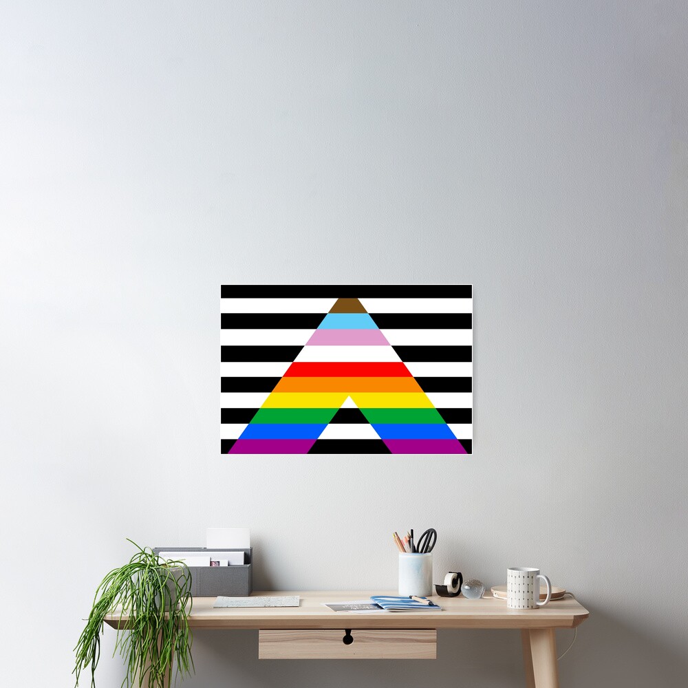 "LGBTQ+ Ally Progress Pride Flag" Poster for Sale by identipride ...