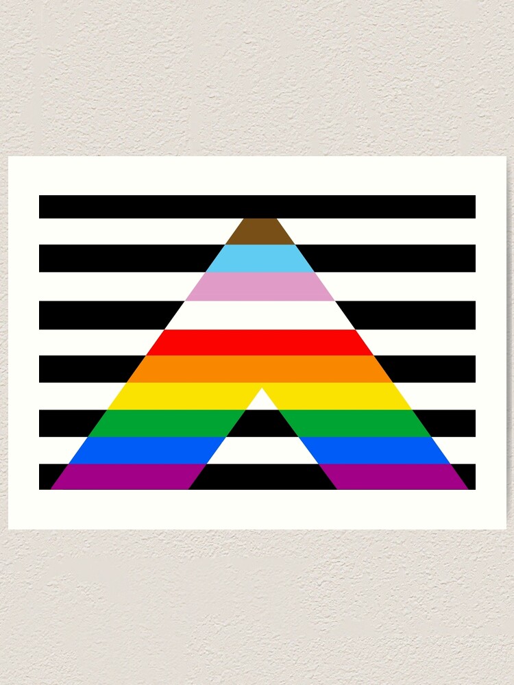 "LGBTQ+ Ally Progress Pride Flag" Art Print by identipride | Redbubble