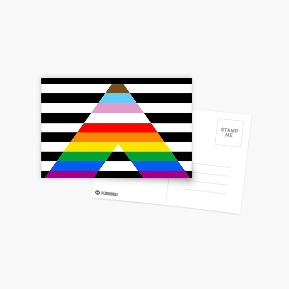 "LGBTQ+ Ally Progress Pride Flag" Postcard for Sale by identipride ...