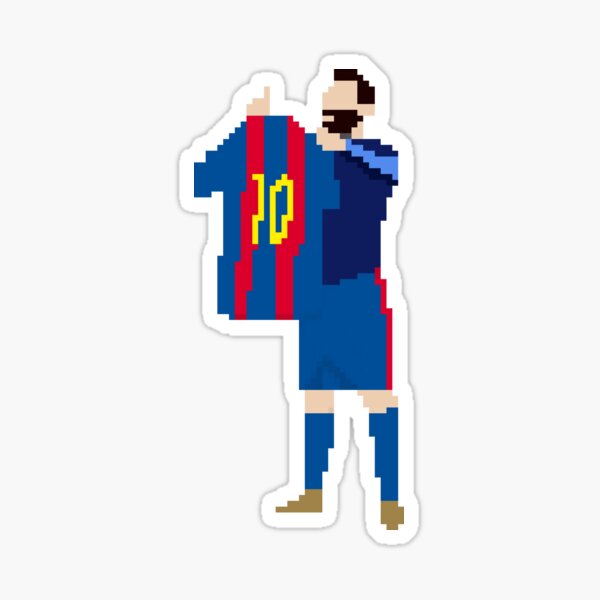 "Messi Iconic Celebration Pixel" Sticker for Sale by DoodleJudd | Redbubble
