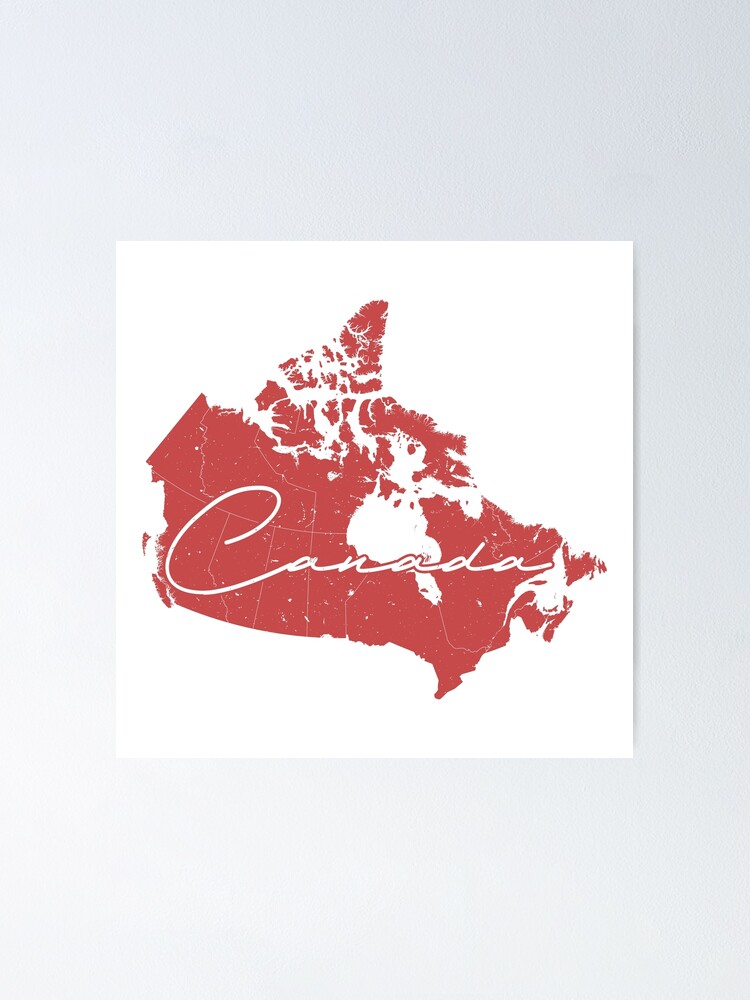 "Minimal Maps - Canada (Red)" Poster by wxnw-designs | Redbubble