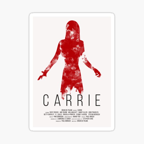 "Carrie (1976)" Sticker by MonoMagic | Redbubble