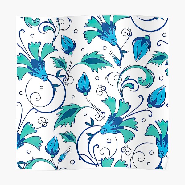 "Flowy Floral design, Flowy Floral, Floral Design" Poster by graphic ...