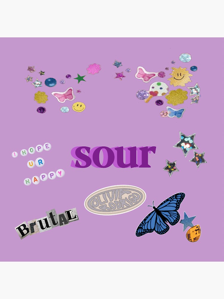 "Sour Album" Sticker for Sale by mirandar7 | Redbubble