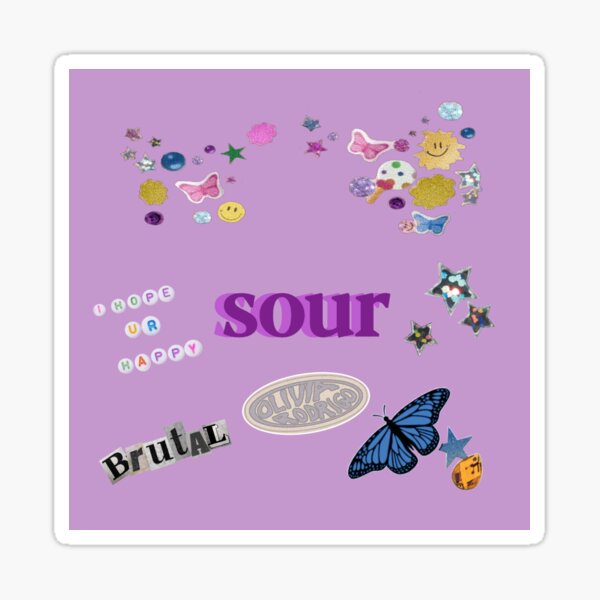 "Sour Album" Sticker for Sale by mirandar7 | Redbubble