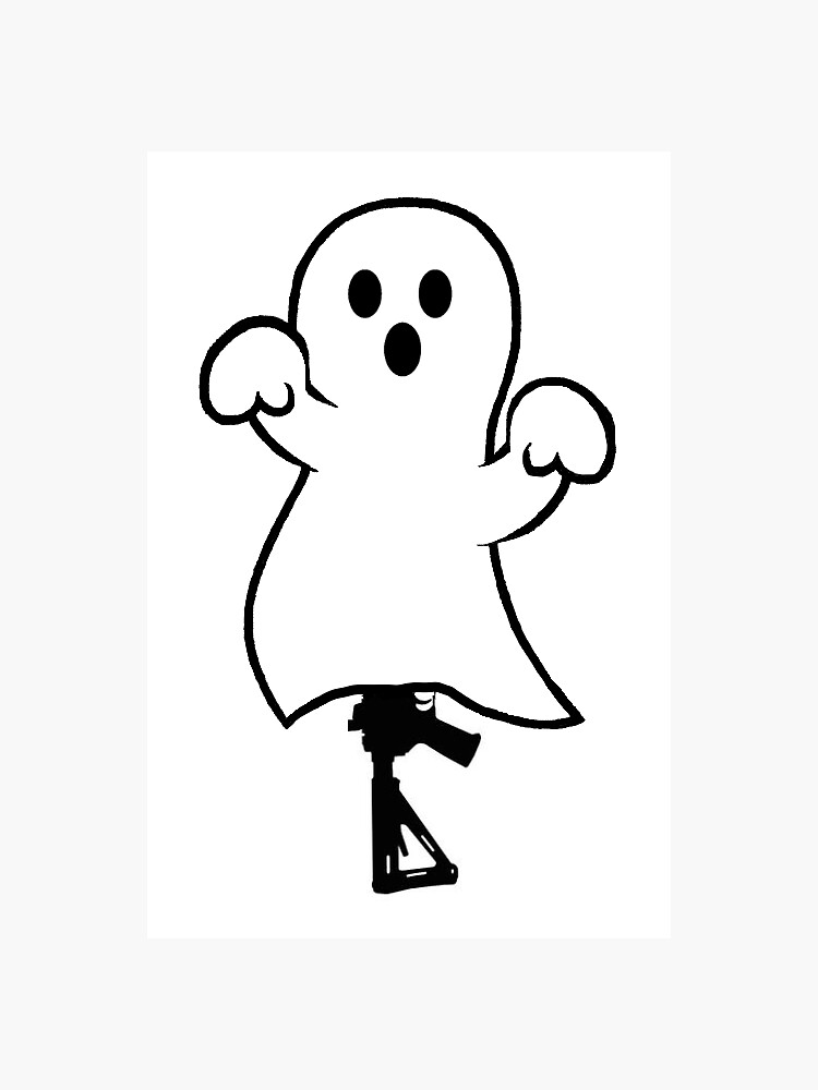 "Scary Ghost Gun" Sticker for Sale by ChadsGangrenous | Redbubble