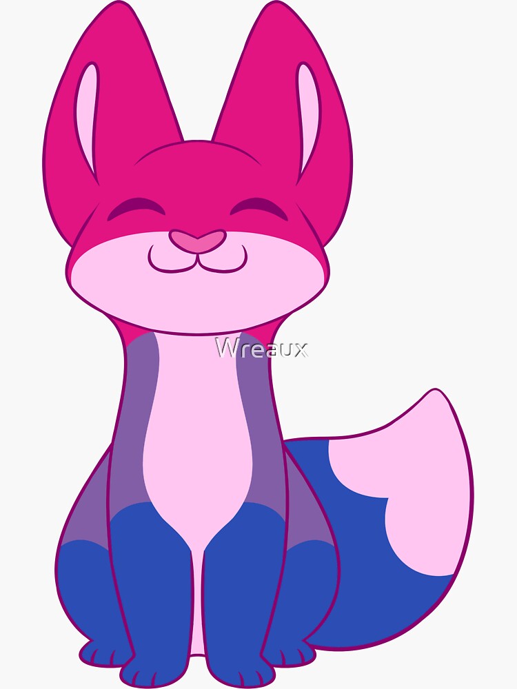 "Bi Pride Fox" Sticker for Sale by Wreaux | Redbubble