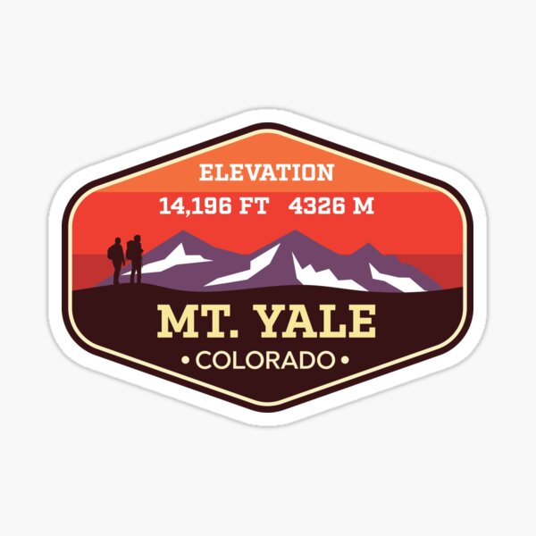 "Mt. Yale Colorado - 14er colorful badge" Sticker for Sale by TGKelly ...
