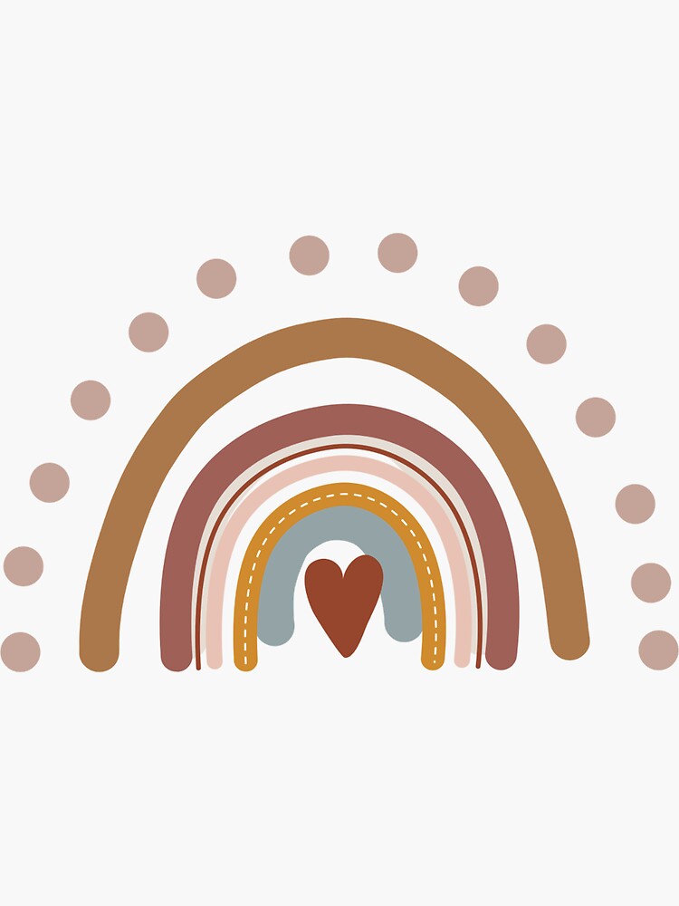 "Boho rainbow " Sticker by RRMOTORSPORTS | Redbubble