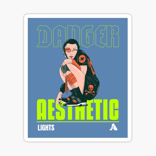 "DANGER AESTHETIC LIGHTS" Sticker for Sale by AladdinMktgs | Redbubble