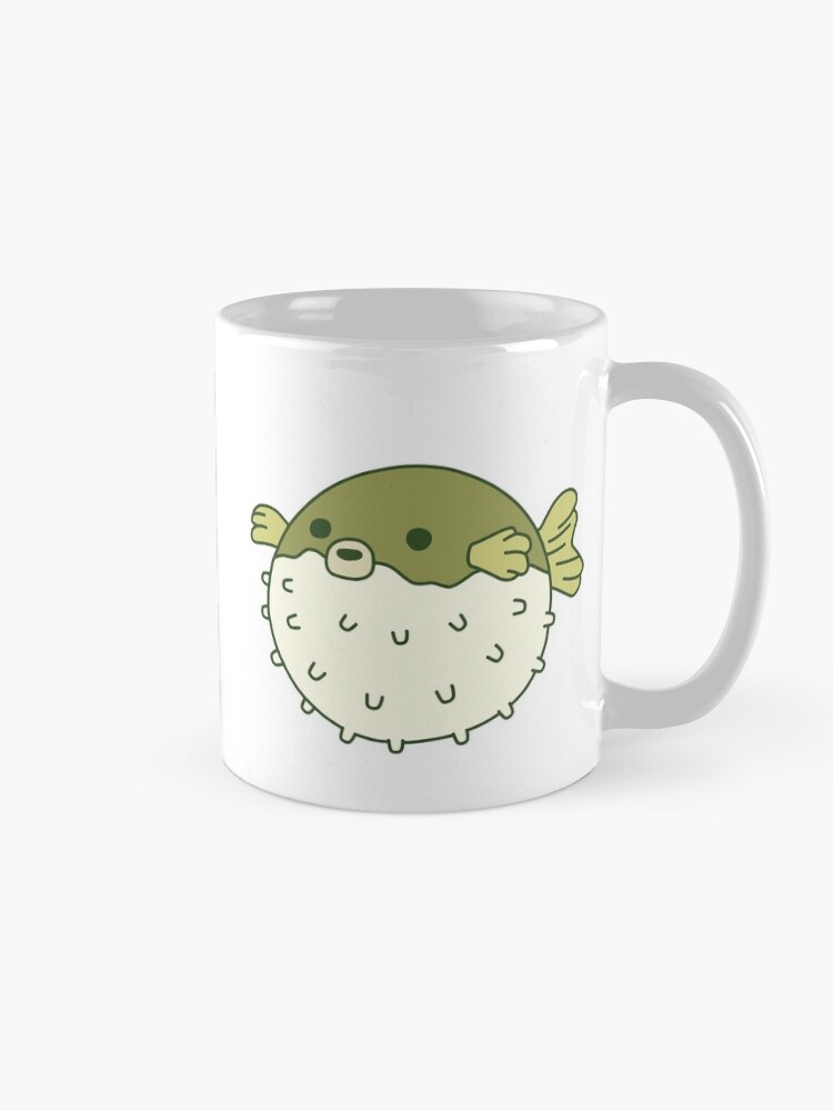 "Pufferfish Cartoon" Coffee Mug for Sale by line-on-line | Redbubble