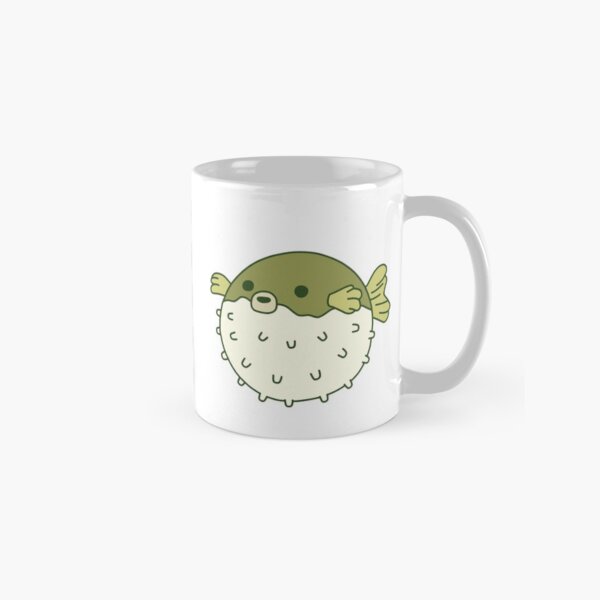 "Pufferfish Cartoon" Coffee Mug for Sale by line-on-line | Redbubble