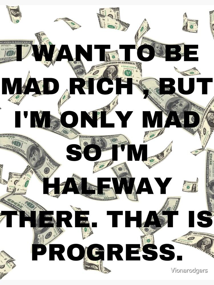 "Mad rich" Sticker for Sale by Vionarodgers | Redbubble