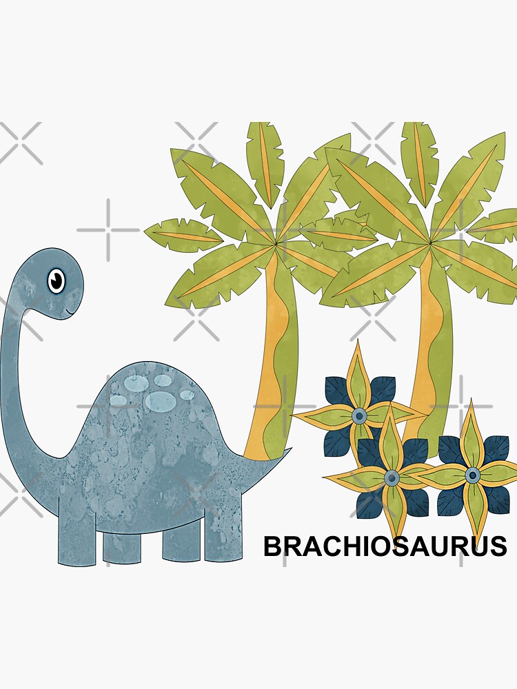 "BRACHIOSAURUS-DINOSAUR" Sticker for Sale by mydigitalcrop | Redbubble