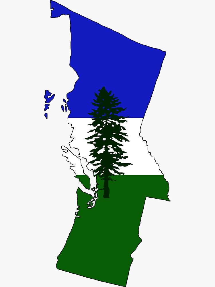 "Cascadia Design Sticker" Sticker for Sale by Chasadia | Redbubble