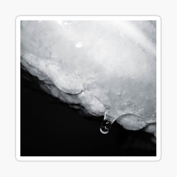 "Black and White Ice Tears" Sticker for Sale by FRIDMERCH | Redbubble