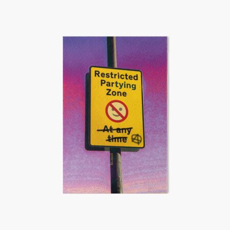 "No Partying sign" Art Board Print for Sale by BimBamBo | Redbubble