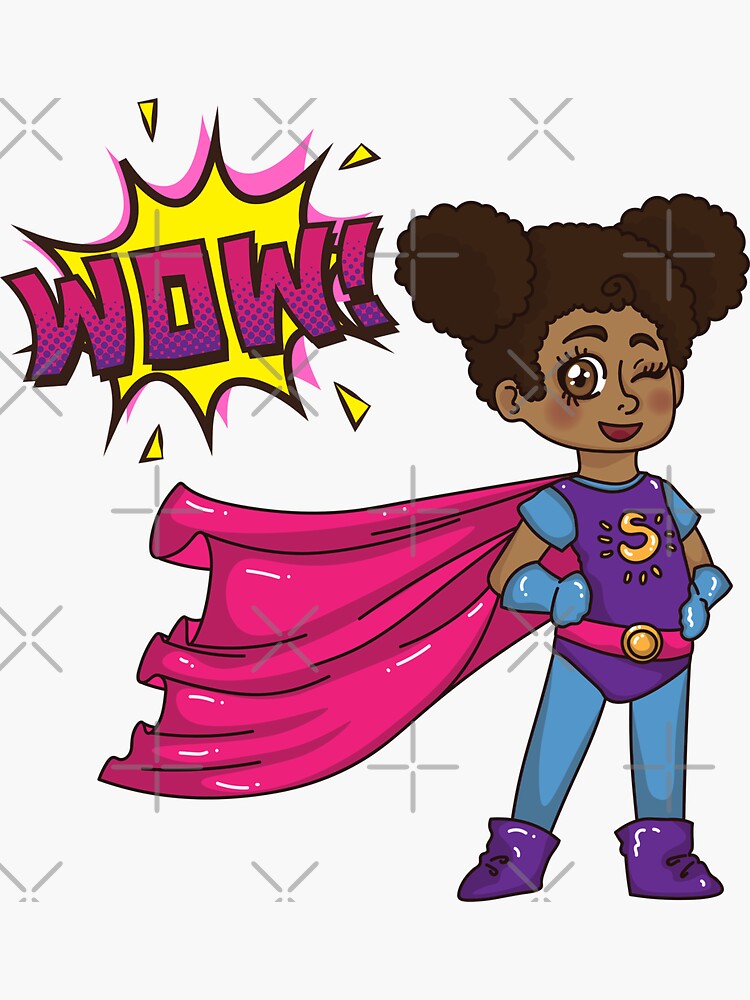 "Black superhero shero afro afro-german bipoc poc" Sticker for Sale by ...
