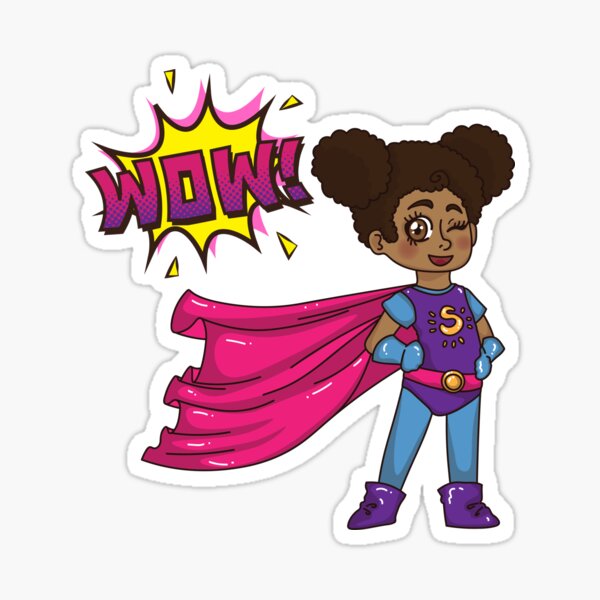 "Black superhero shero afro afro-german bipoc poc" Sticker for Sale by ...