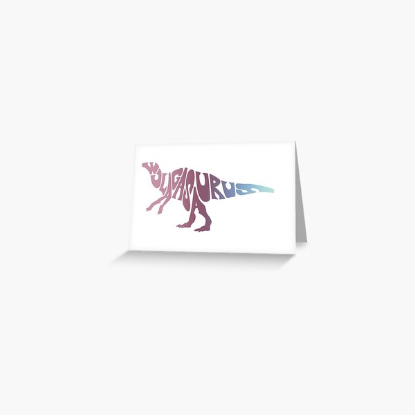 "Dinosaur Wulagasaurus Letter Design" Greeting Card for Sale by ...
