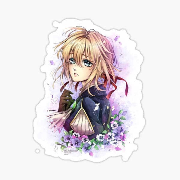 "Violet Evergarden" Sticker for Sale by KevinDubin | Redbubble