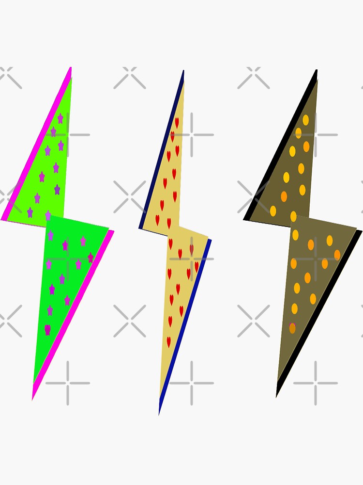 "BOHO LIGHTING BOLT STICKER PACK " Sticker for Sale by RetroPlaceee ...