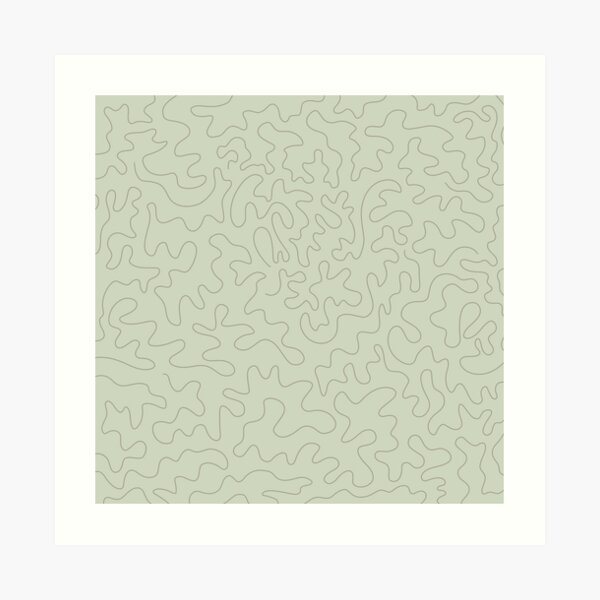 "Modern minimalistic pastel green one line drawing " Art Print by ...