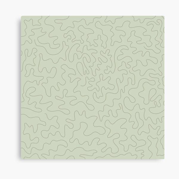 "Modern minimalistic pastel green one line drawing " Canvas Print by ...