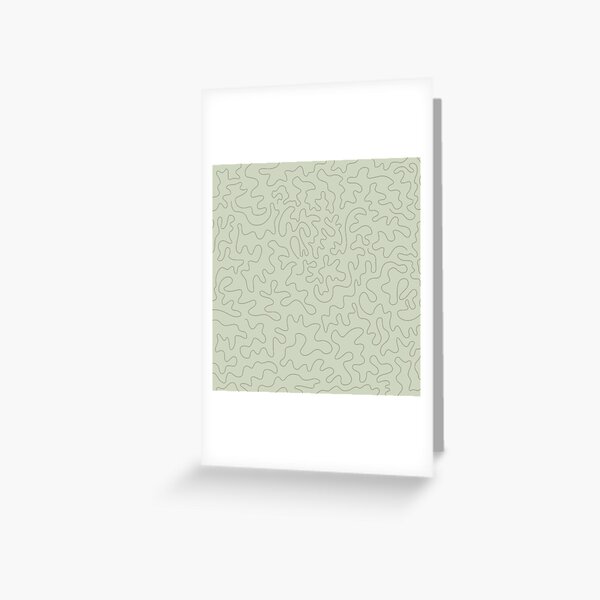 "Modern minimalistic pastel green one line drawing " Greeting Card for ...