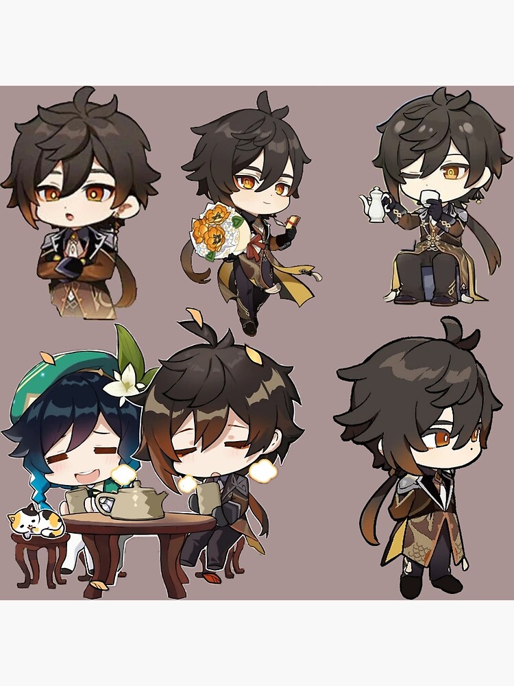 Poster « Zhongli Child Chibi - Genshin Impact », par AdeelMushtaq ...