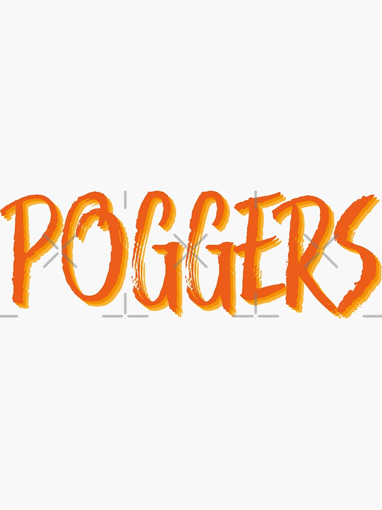"Tommyinnit 'Poggers' - Orange " Sticker for Sale by wavelengthpro ...
