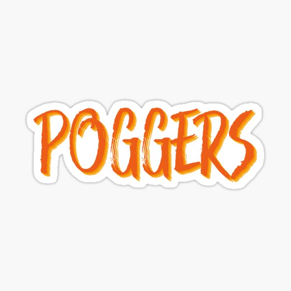 "Tommyinnit 'Poggers' - Orange " Sticker for Sale by wavelengthpro ...