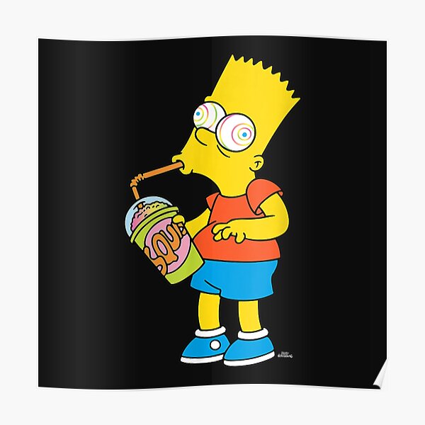 "The Simmps0ns Bart Simps0n Squishee Brain Freeze" Poster for Sale by ...