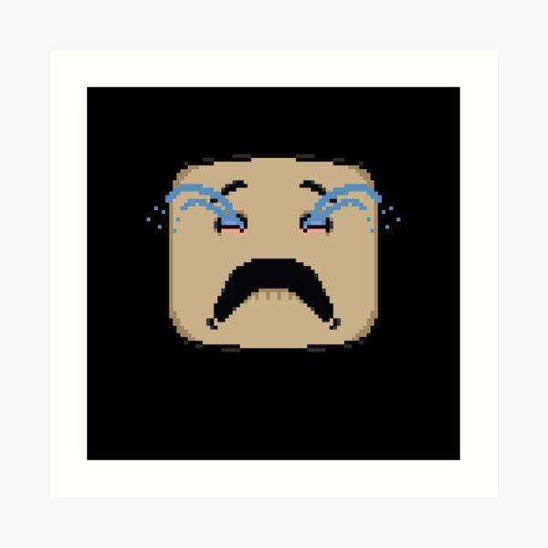 "Cry emoticon pixelated face - balling my eyes out" Art Print by ...