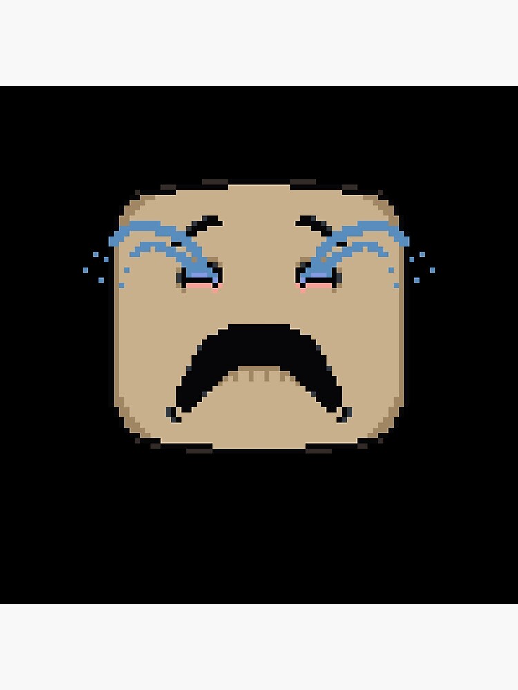 "Cry emoticon pixelated face - balling my eyes out" Poster by ...