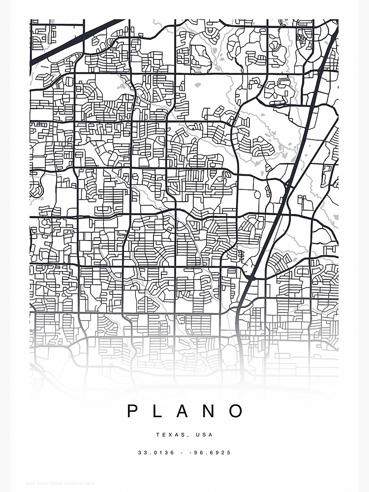 "Plano, Texas USA Map Poster" Art Print for Sale by TheZenSprout ...
