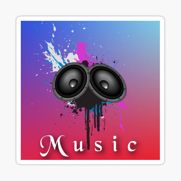 "Music sound" Sticker for Sale by lalitkumar18 | Redbubble
