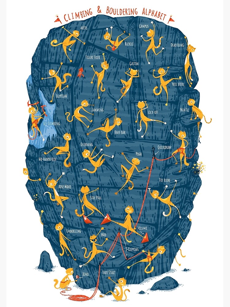 "Climbing & Bouldering Alphabet" Poster for Sale by ValjaGalata | Redbubble