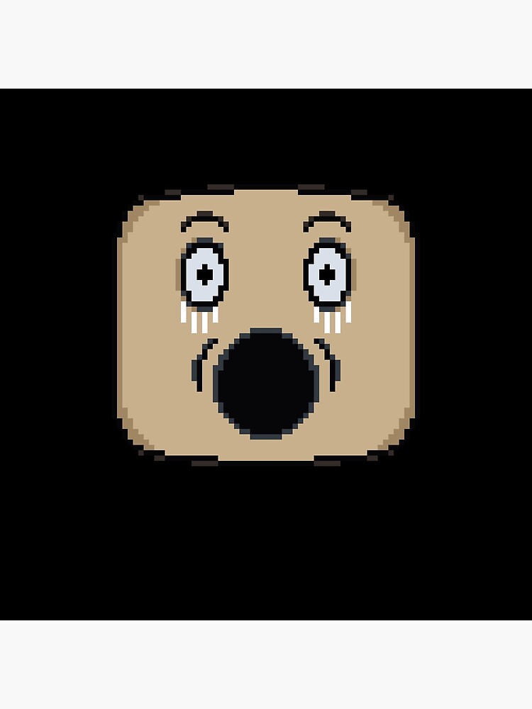 Terrified Emoticon Pixelated Face Premium Matte Vertical Poster ...