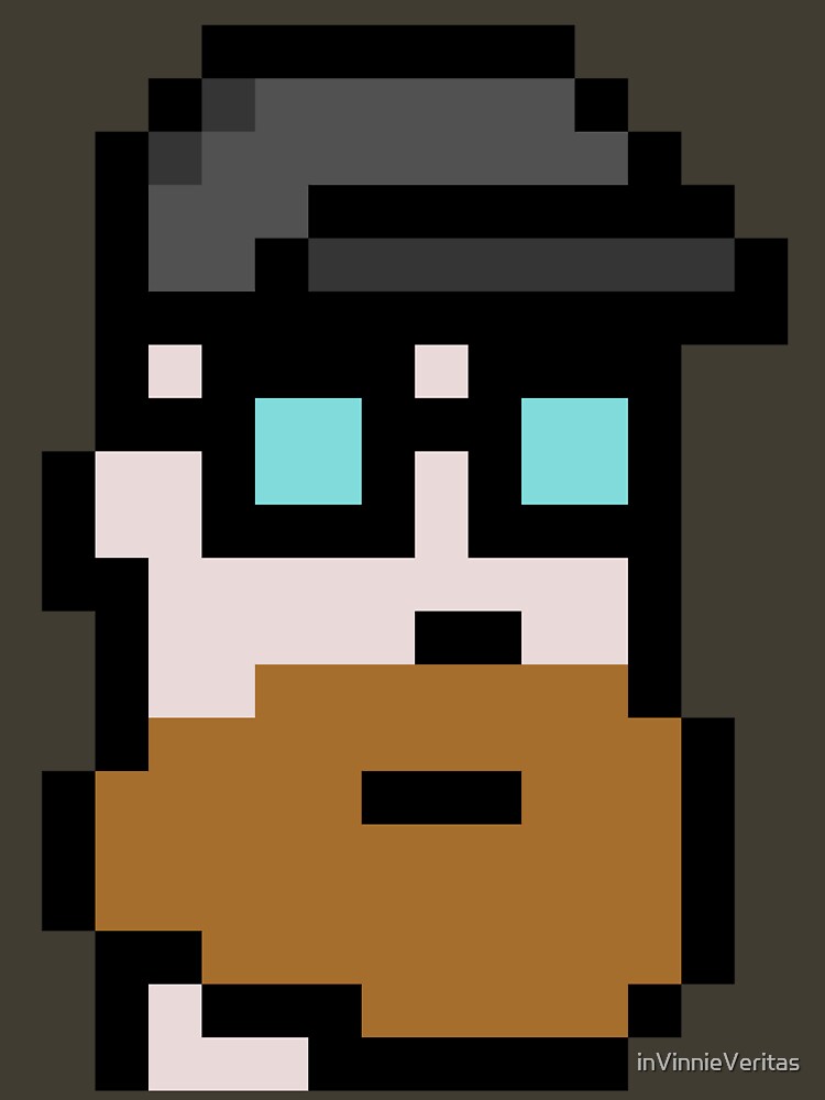 "CryptoPunk #1053 (Male with Big Beard, Cap & VR Nerdy Glasses)" T ...