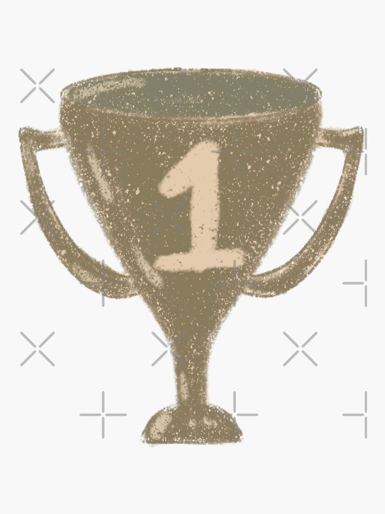 "Trophy 1st place" Sticker for Sale by mcb-jp | Redbubble