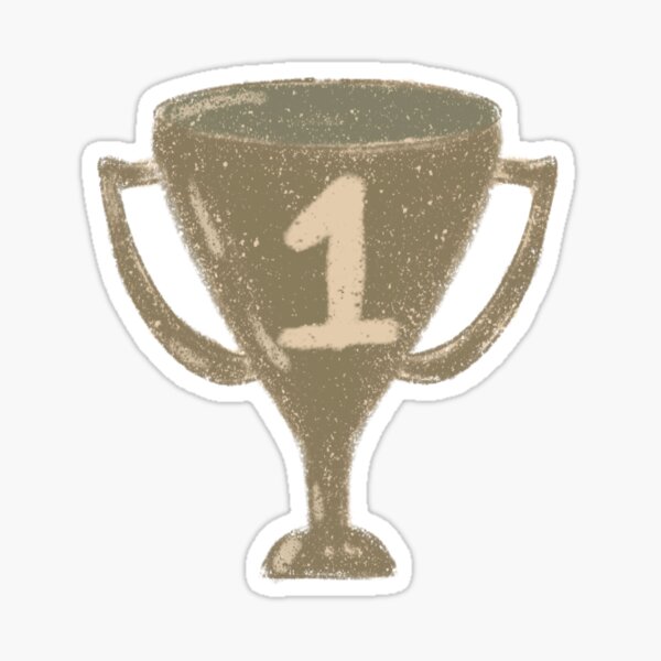 "Trophy 1st place" Sticker for Sale by mcb-jp | Redbubble