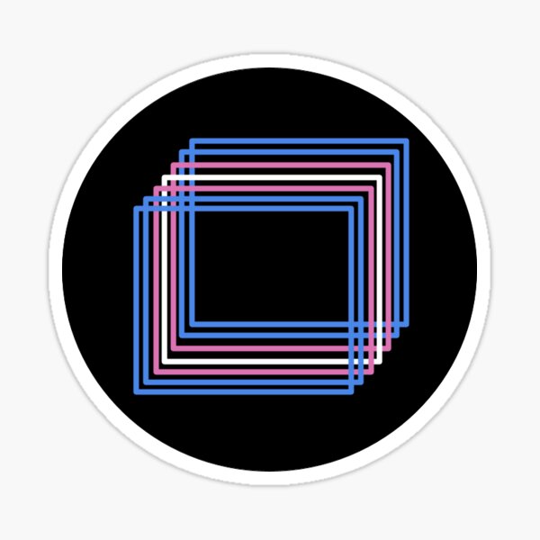 "subtle trans geometric design" Sticker for Sale by eggily1023 | Redbubble
